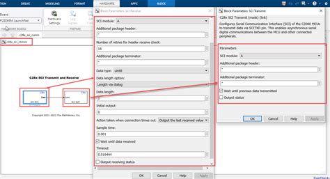 Serial Communication Using SCI Blocks MATLAB Simulink