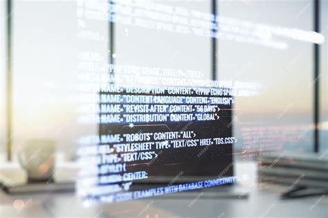 Premium Photo Abstract Creative Coding Illustration On Modern