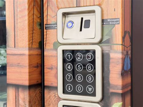 Vending Machine Panel With Numeric Keypad And Coin Slot Editorial