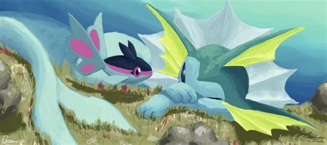 Choco Atelier Finneon Vaporeon Nintendo Pokemon Highres Animal