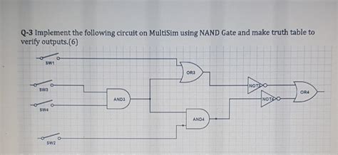 Solved Q 3 Implement The Following Circuit On Multisim Using