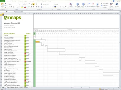 How To Make A Gantt Chart In Sinnaps For Excel Sinnaps