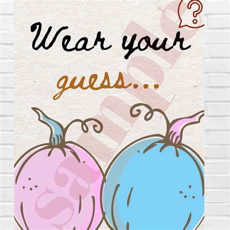 Printable Wear Your Guess Fall Gender Reveal Sign Cast Your Etsy