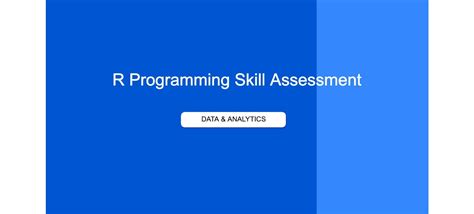R Programming Skills Test Evaluate Your R Programming Level Coursera