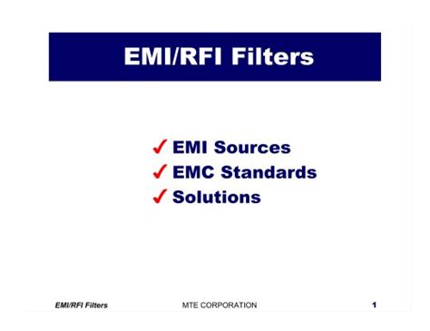 RFI EMI Filter Tutorial MTE PDF Catalogs Technical Documentation Brochure