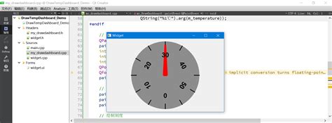 qt c 绘制指针仪表盘显示当前温度 qt显示温度 csdn博客