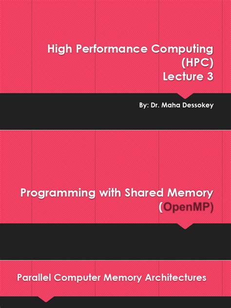 high performance computing hpc lec3 pdf thread computing