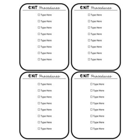 Classroom Procedures Checklists Freebie Editable Entrance And Exit