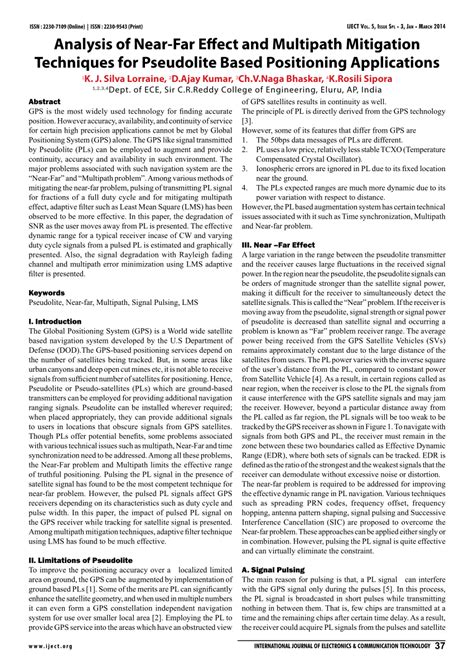 Pdf Analysis Of Near Far Effect And Multipath Mitigation Techniques