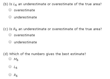 Solved Consider The Following Y F X A Use Six Rectangles Chegg Com