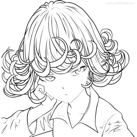 One Punch Man Coloring Pages Tatsumaki