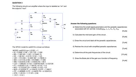 solved the following circuit is an amplifier where the input