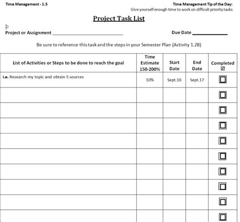 Important Task List Templates In WORD EXCEL Day To Day Email