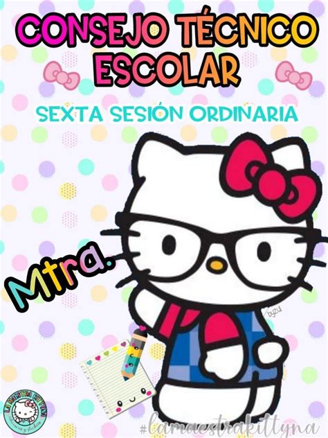 Portadas Escolares Para Organizar Sesiones Cte Hello Kitty Save Fictional Characters Quick