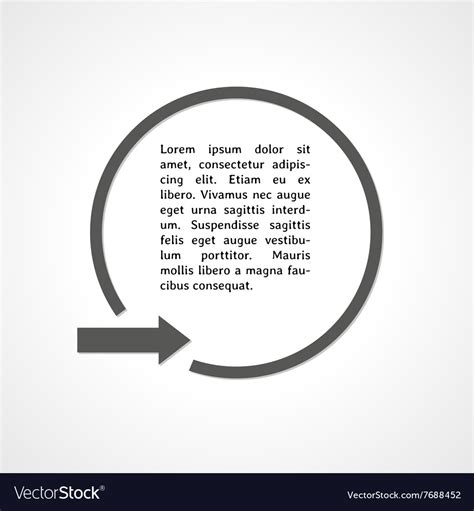 gray arrow and circle royalty free vector image