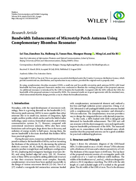Pdf Bandwidth Enhancement Of Microstrip Patch Antennas By Implementing Electromagnetic Bandgap