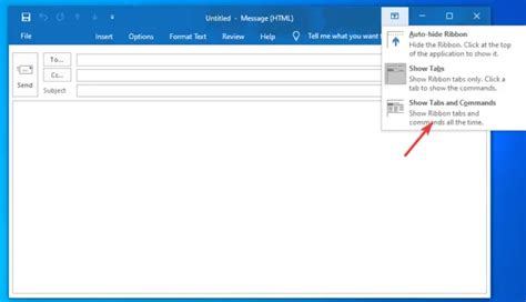 Outlook Toolbar Missing How To Show Toolbar In Outlook Email