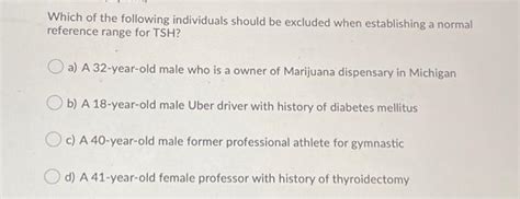 Solved We Often Use 2sd To Make A Reference Range Of