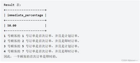 Sql 每日一题【1174 即时食物配送 Ii】 Csdn博客