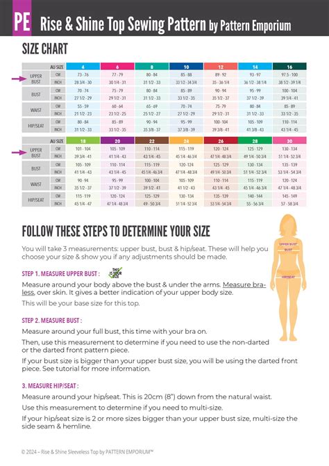 Pattern Emporium Rise And Shine Sleeveless Top Sewing Pattern Digital Pattern