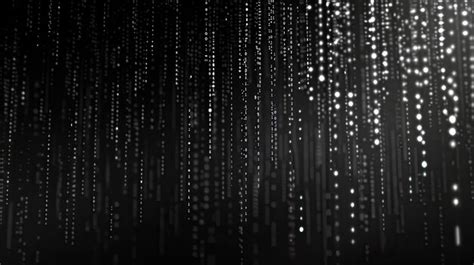 Binary Code Raining Down Against A Dark Backdrop Premium Ai Generated