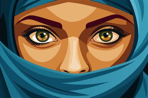 A Mesmerizing View Of An Arab Womans Expressive Eyes Showcasing