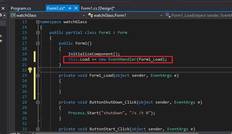 C 窗体启动后自动执行 Formload事件注册及调用 Asdyzh 博客园