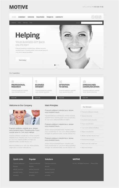 business facebook html cms template facebook business html website