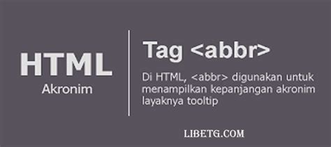 Html Dalam Abbr Dan Contoh Penggunaannya Libetg Kumpulan Informasi