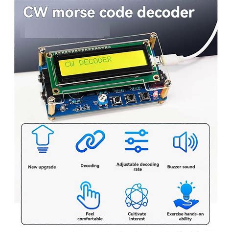 Cw Morse Code Decoder Diy Kit Cw Trainer Morse Code Decoder Diy Electronic Component Kit With