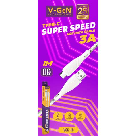 Jual Kabel Data Type C V Gen Vgc 18 Fast Charging 3a Qc30 Kabel V Gen