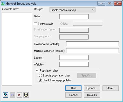 General Survey Analysis Genstat V21