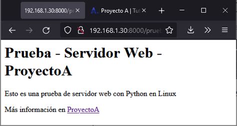 Servidor Web Sencillo Y Rápido Con Python En Linux Proyecto A