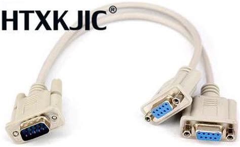 9pin 1 to2 rs232 serial cable splitter directly connected com 2 in 1