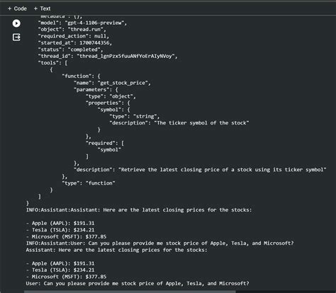 function call output not available in assistants api messages list