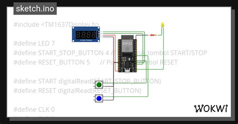 Timer Esp32 Startstop Btn Wokwi Esp32 Stm32 Arduino Simulator