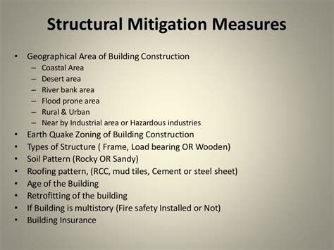 Structural And Non Strutural Mitigation