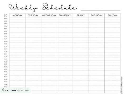 Editable Weekly Calendar Template For Easy Planning And Organization