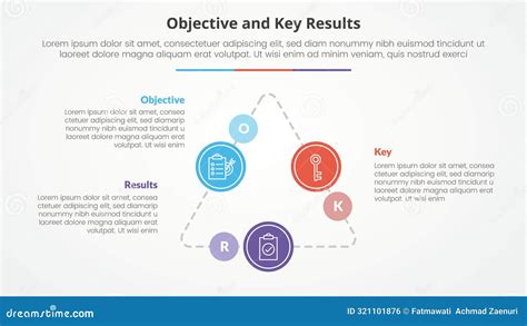 Okr Objectives And Key Results Framework Infographic Concept For Slide