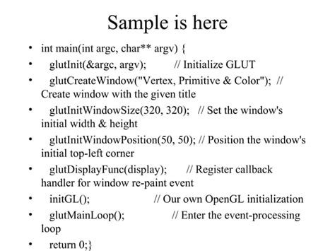 Open Graphics Library Ppt