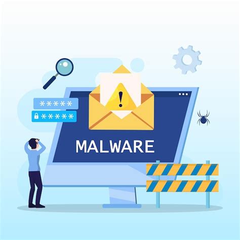 Premium Vector Virus Malware Detected Concept Viruses Attack Warning Signs Hacking Alert