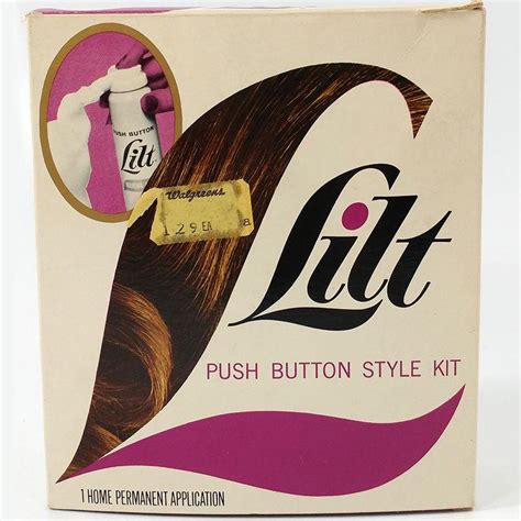 Lilt Push Button Foam On Permanent Style Kit Hair Perm Collectible