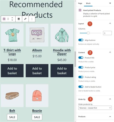 How To Use The Hand Picked Products Woocommerce Block