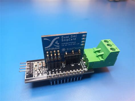 SnipCard DAC 16 Bit 2 Channels 0 10V Buffered Archiduino
