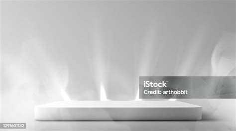 연기로 무대 연단 스포트라이트로 빛나는 시상식 장면 시상식 컨셉 무대 배경 강단에 대한 스톡 벡터 아트 및 기타 이미지 강단 연단 0명 Istock