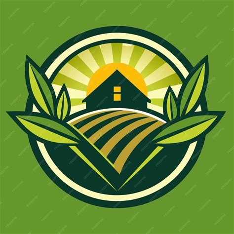 Farming Logo Illustration Design On Solid Background Premium Ai Generated Vector