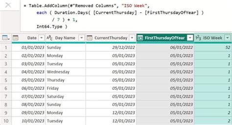 Create Iso Week And Iso Year In Power Query M Iso 8601