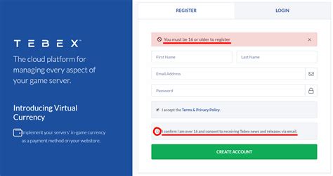 The Age Confirmation Checkbox Is Also The Subscribe To Mailing List
