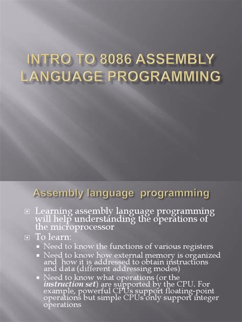 8086 Assembly Language Programming I Pdf Assembly Language Instruction Set
