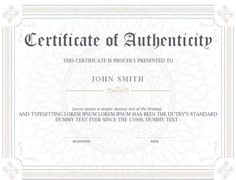 38 Best Certificate Of Authenticity Templates [word And Pdf] Day To Day Email